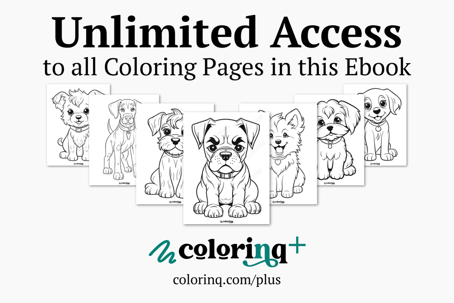 🐕 Cute Dog Coloring Book: 26 Premium Coloring Pages