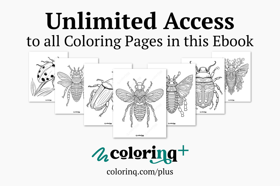 🐞 Insects & Bugs Coloring Book: 54 Premium Coloring Pages