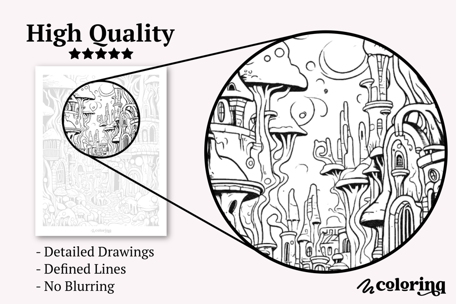 🎨 Secret World Coloring Book: 36 Premium Coloring Pages