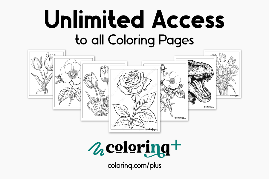 🌹 Rose Free Coloring Page