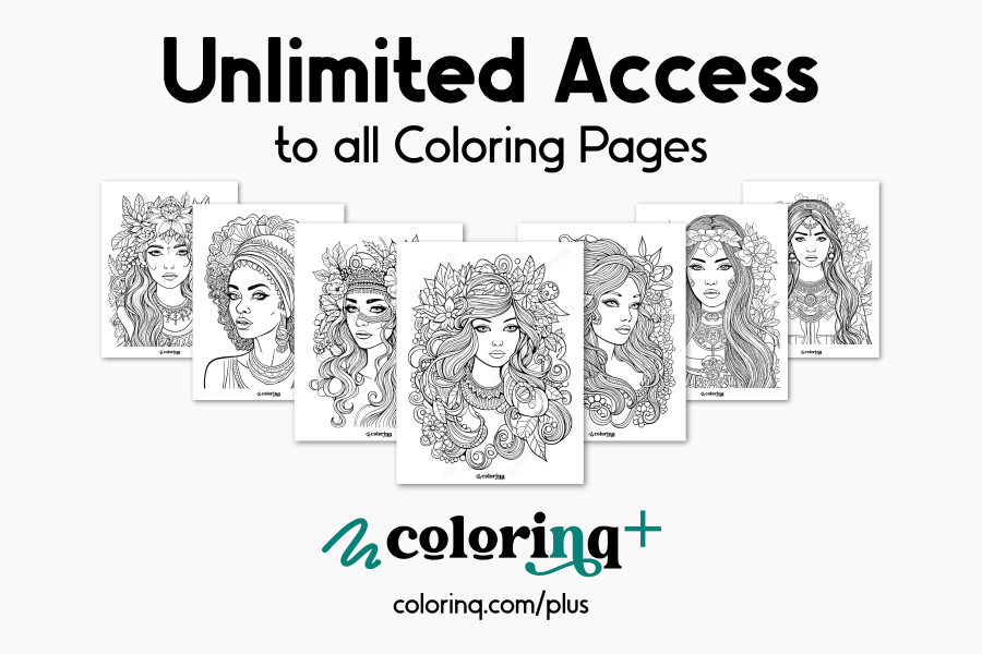 🎨 Cute Boho Style Coloring Page | Premium Design