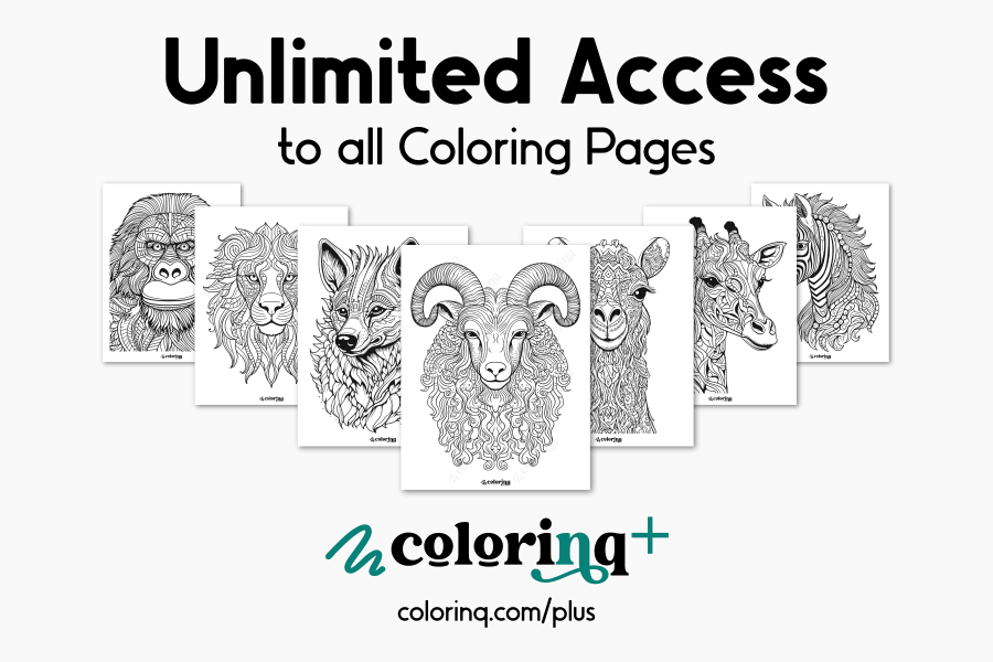 🎨 Premium Goat Coloring Page for Kids