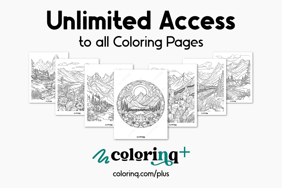 🏞 ️ Nature Mountains Mandala Coloring Page